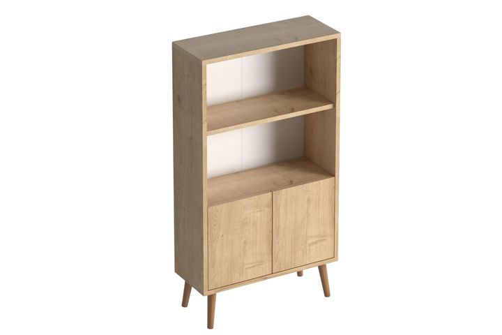 Luce Bookcase, 110 cm, Oak | Vivense London