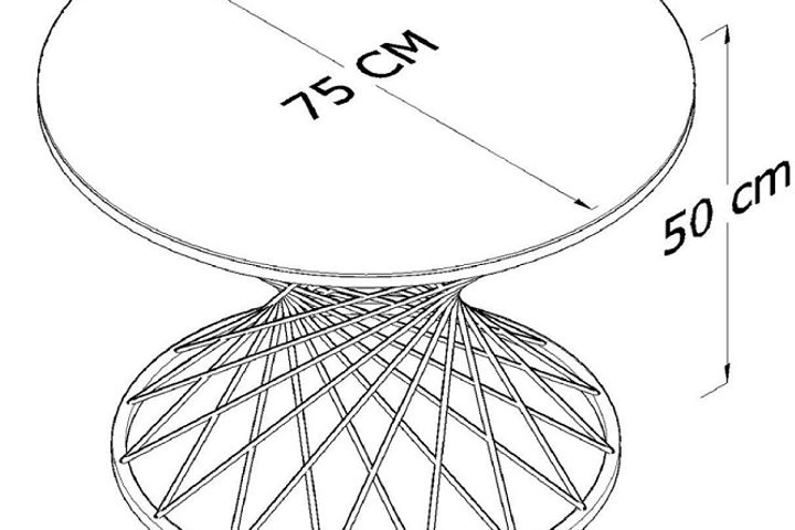 Vals Coffee Table, Black & Gold | Vivense London