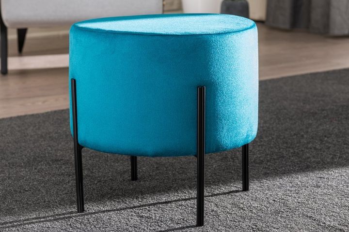 Flow Poef, Blauw | Vivense Nederland