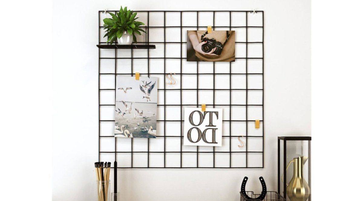 Metal Grid Picture Holder, 61 cm, Black | Vivense London